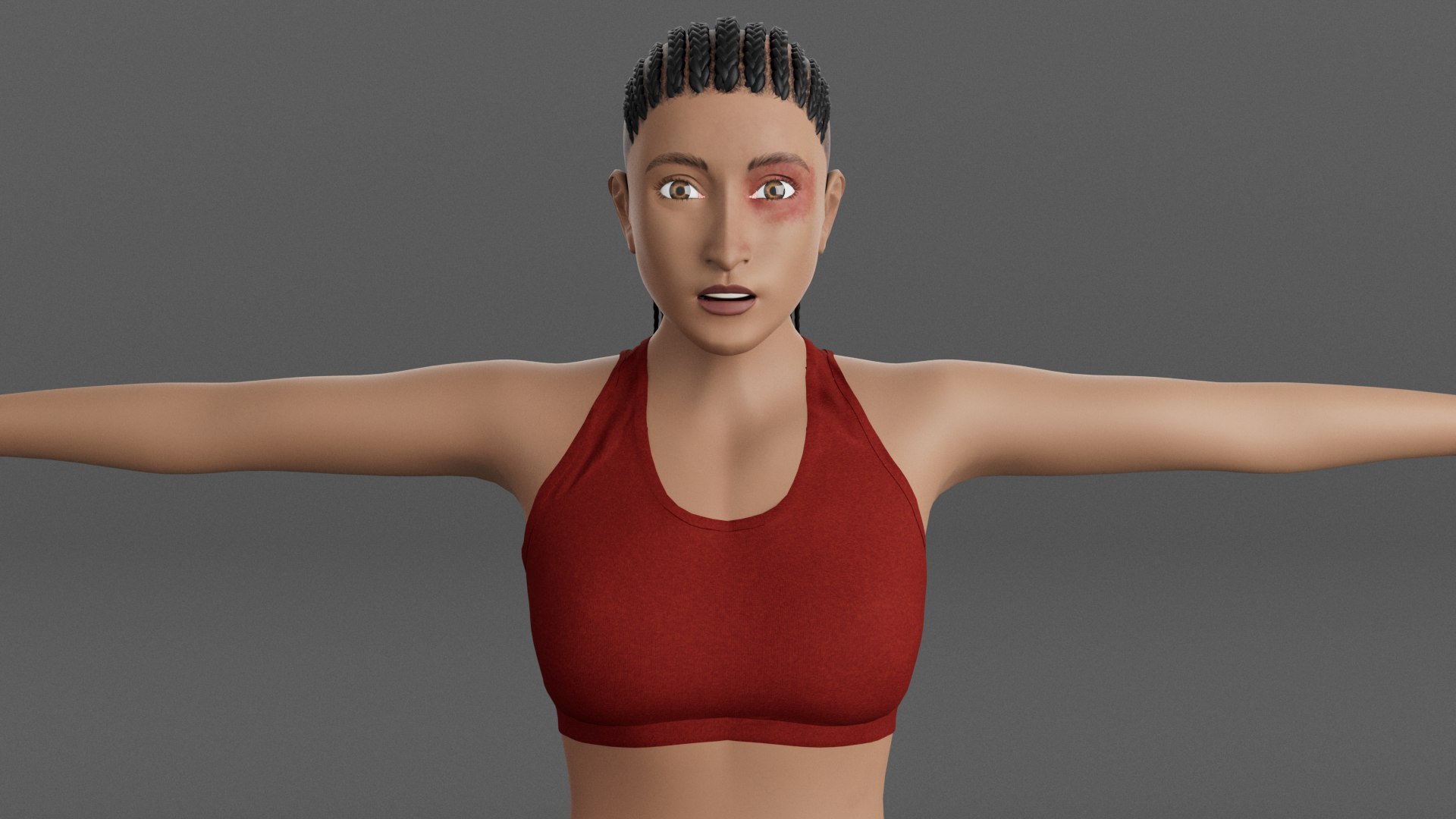 3D MMA Fighter Girl - TurboSquid 2281504