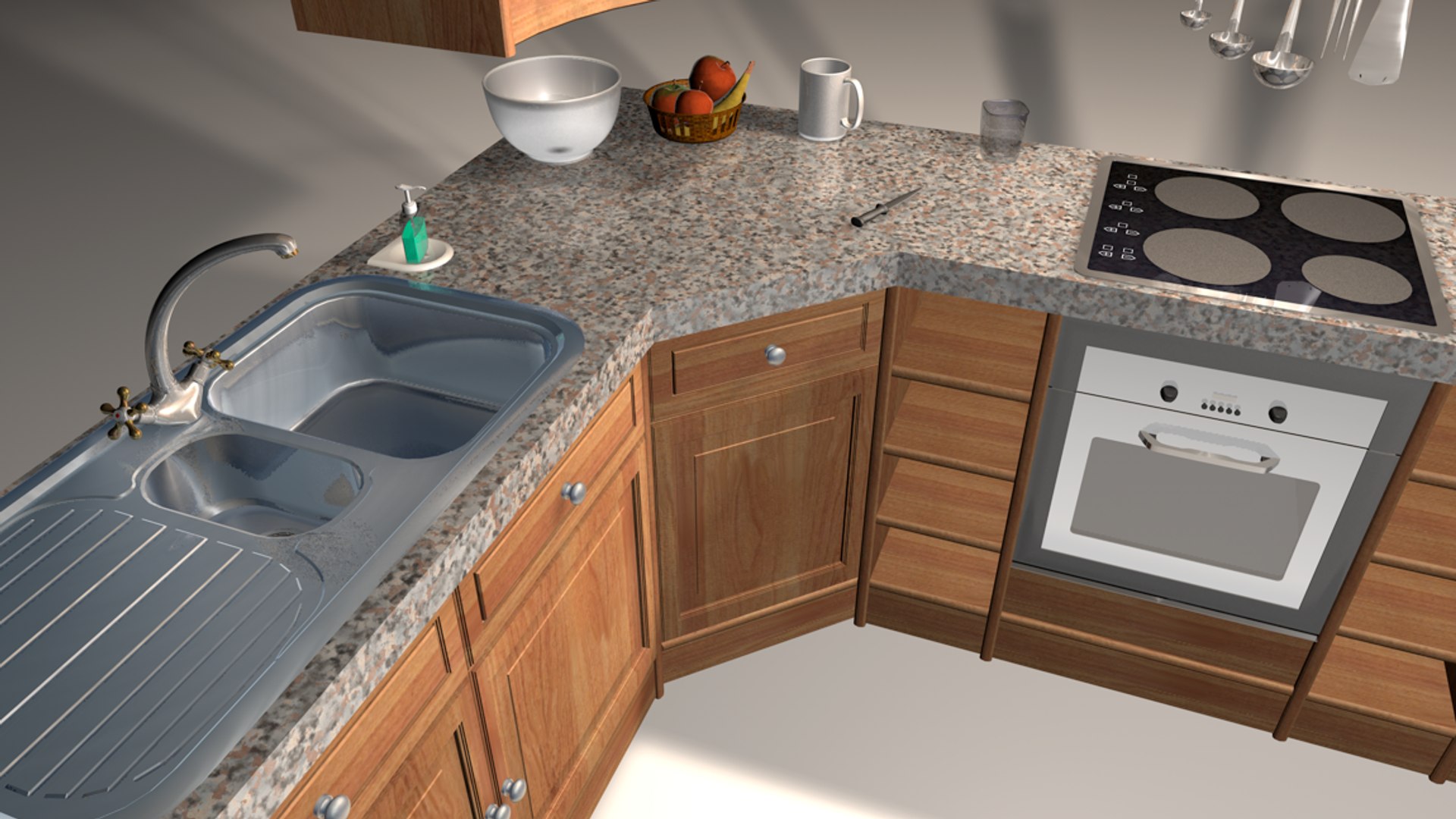 Kitchen Scene 3d Obj