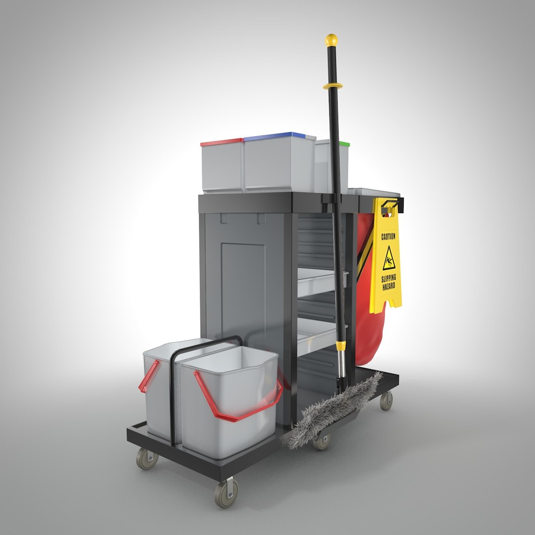 3D Model Cleaning Cart - TurboSquid 1197753
