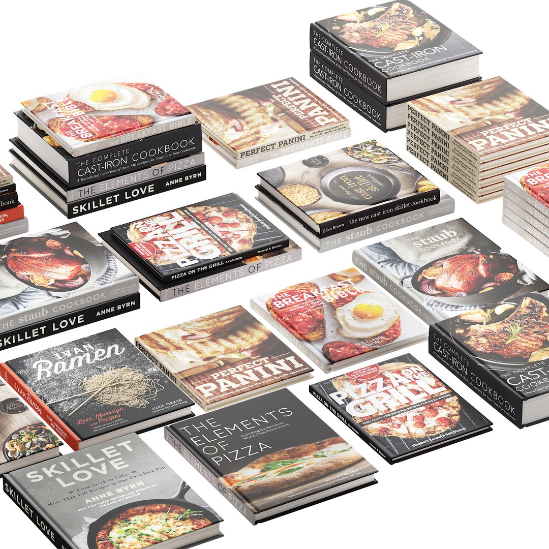 3D 147 Decorative Books Set 18 Kitchen And Cooking P04 VRAY 2015 ...