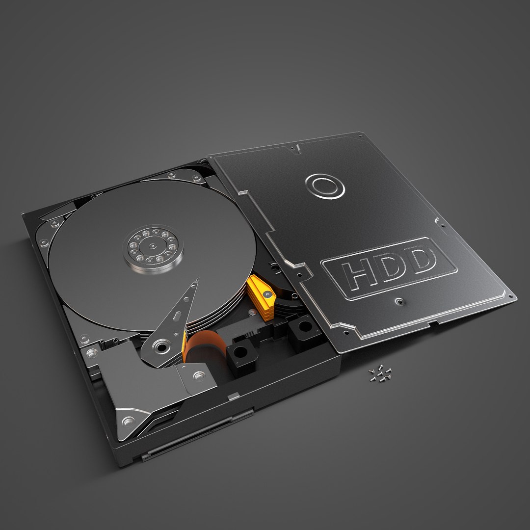 Hard Disk Drive Hdd 3d Model