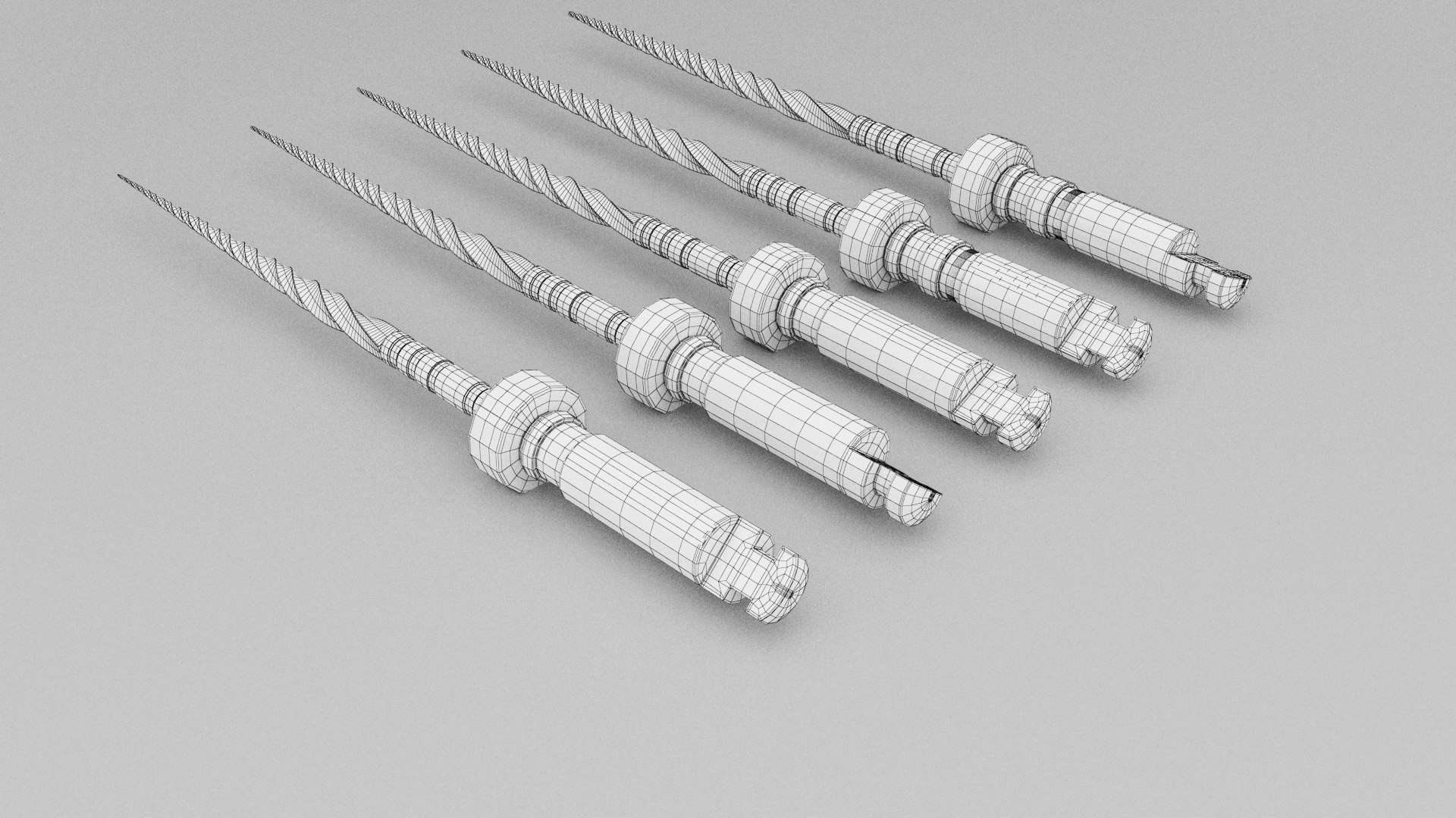 Dental Endodontic Files Set 3D Model - TurboSquid 1603300