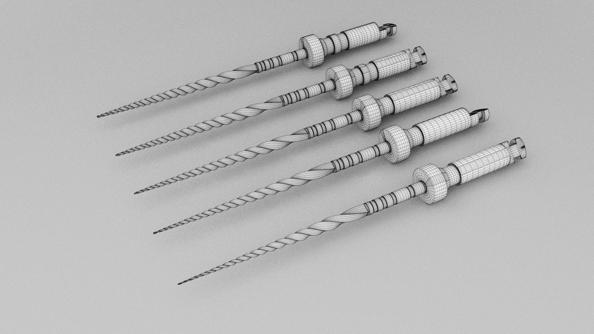 Dental Endodontic Files Set 3D Model - TurboSquid 1603300