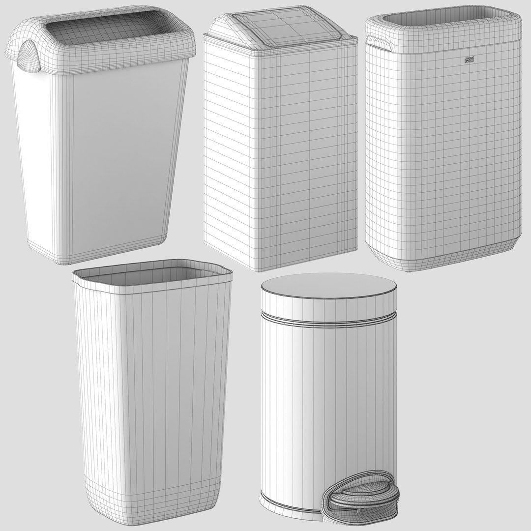 3D Bins Set 181 Model - TurboSquid 2081029