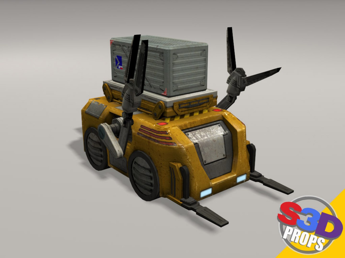 3d Model Sci-fi Loader Crate