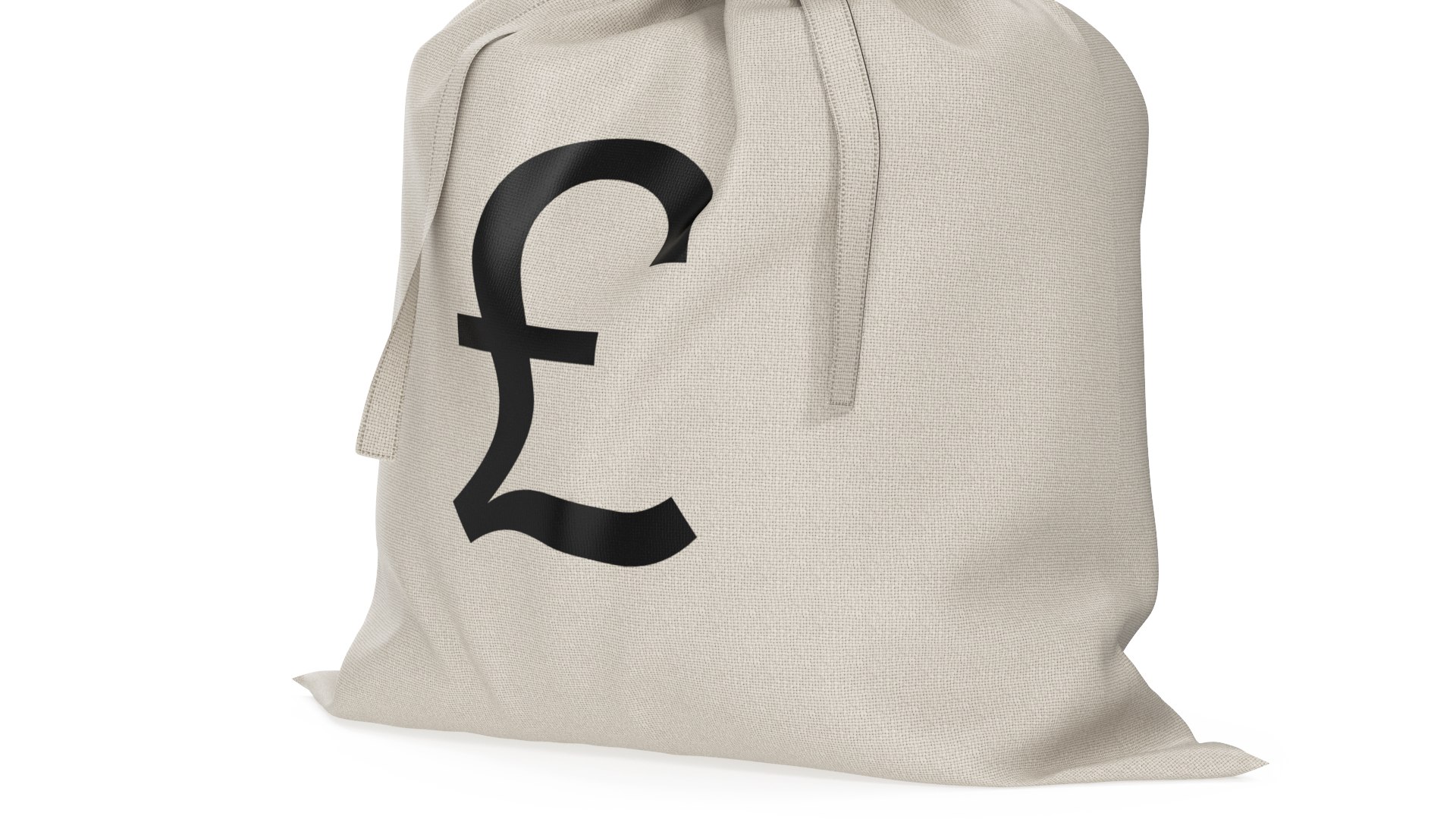 Money Bag With Pound Sign 3D - TurboSquid 2157004