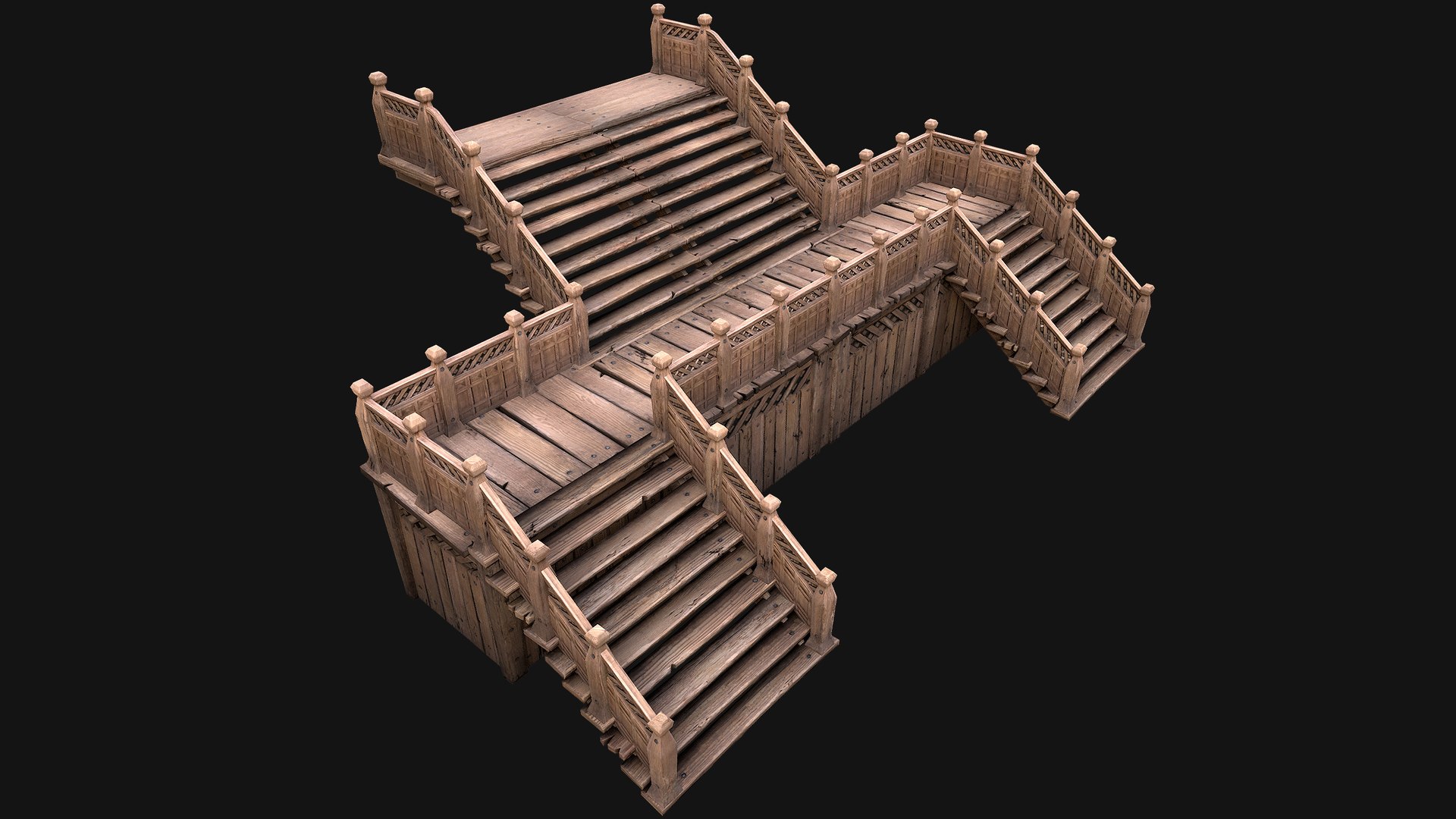 Stairs And Fences Medieval Pack 3D - TurboSquid 2132315