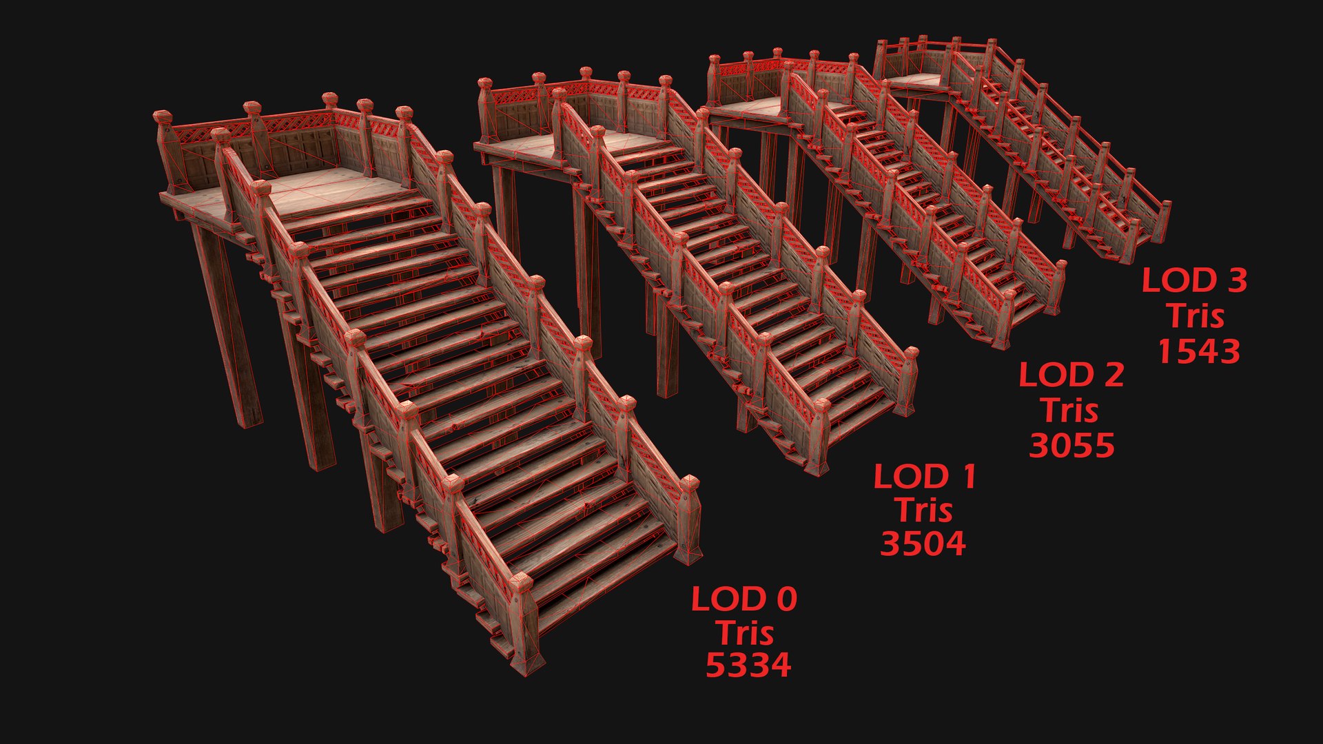 Stairs and Fences Medieval Pack 3D - TurboSquid 2132315