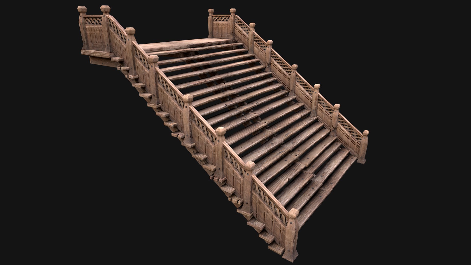 Stairs And Fences Medieval Pack 3D - TurboSquid 2132315