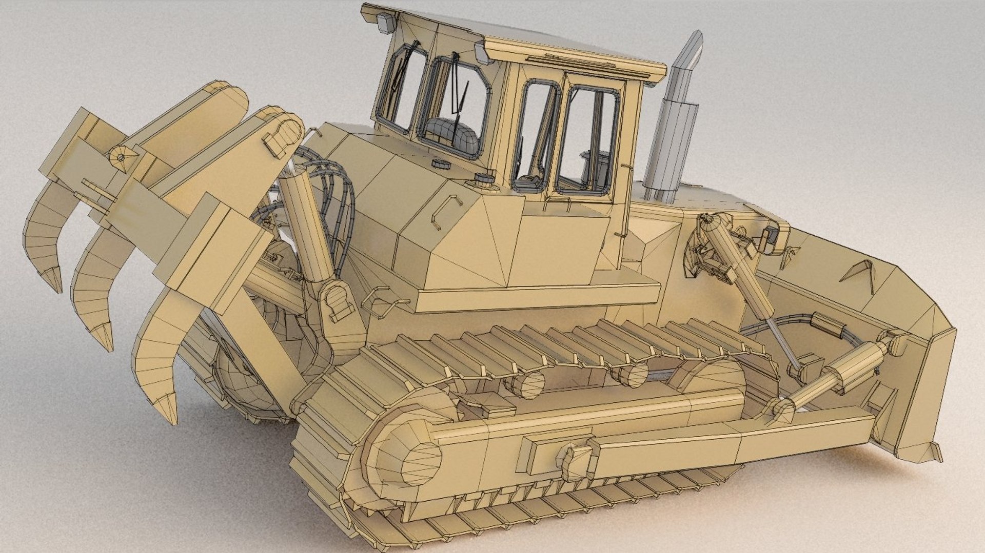 Bulldozer Td25g 1 3D Model - TurboSquid 1524068
