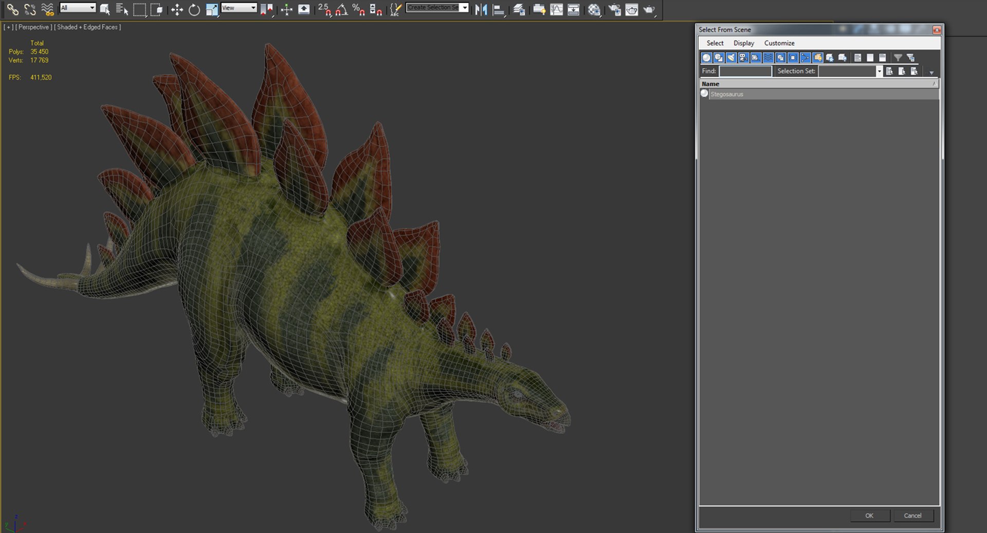 stegosaurus realistic 3ds