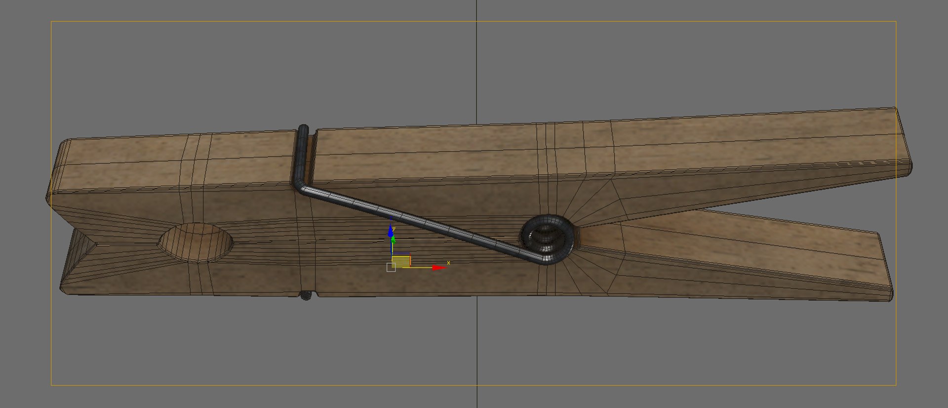 3d Model Wood Clothespin