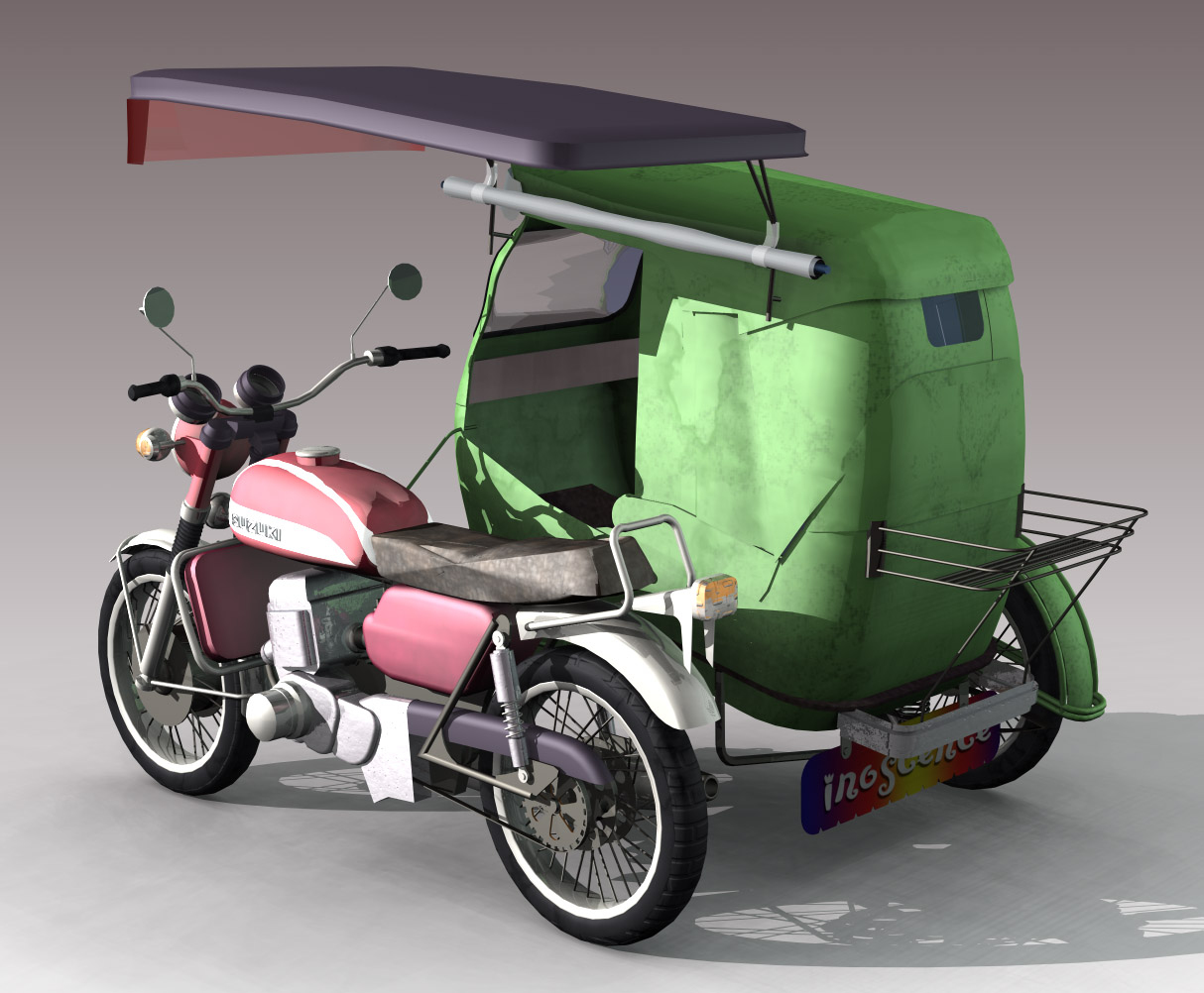 philippine tricycle 3d lwo