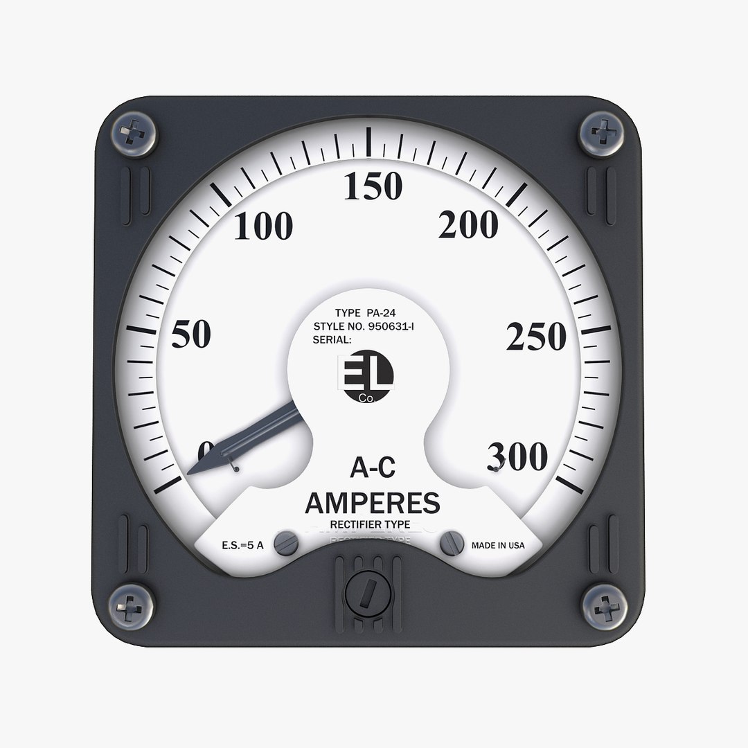 Vintage Ac Panel Ammeter 3D Model - TurboSquid 1546201