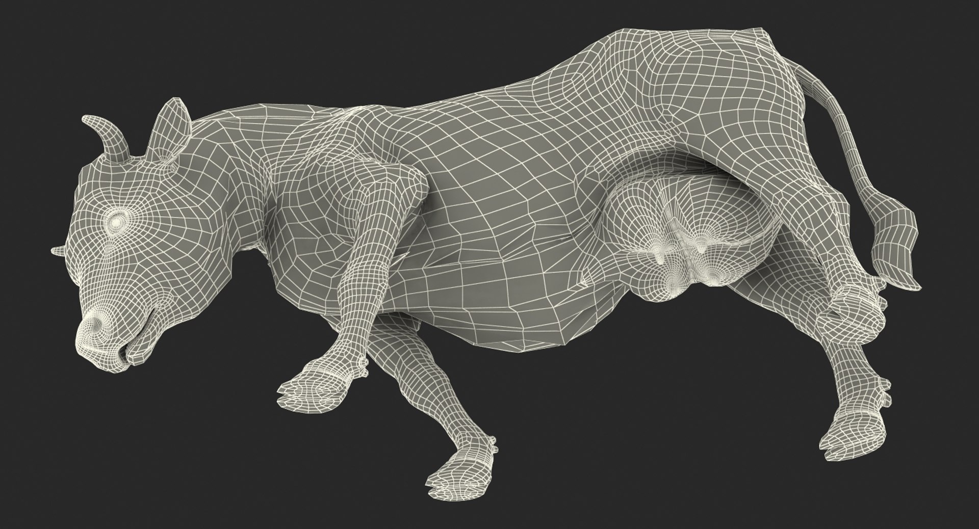 3D holstein cow eating pose - TurboSquid 1248826