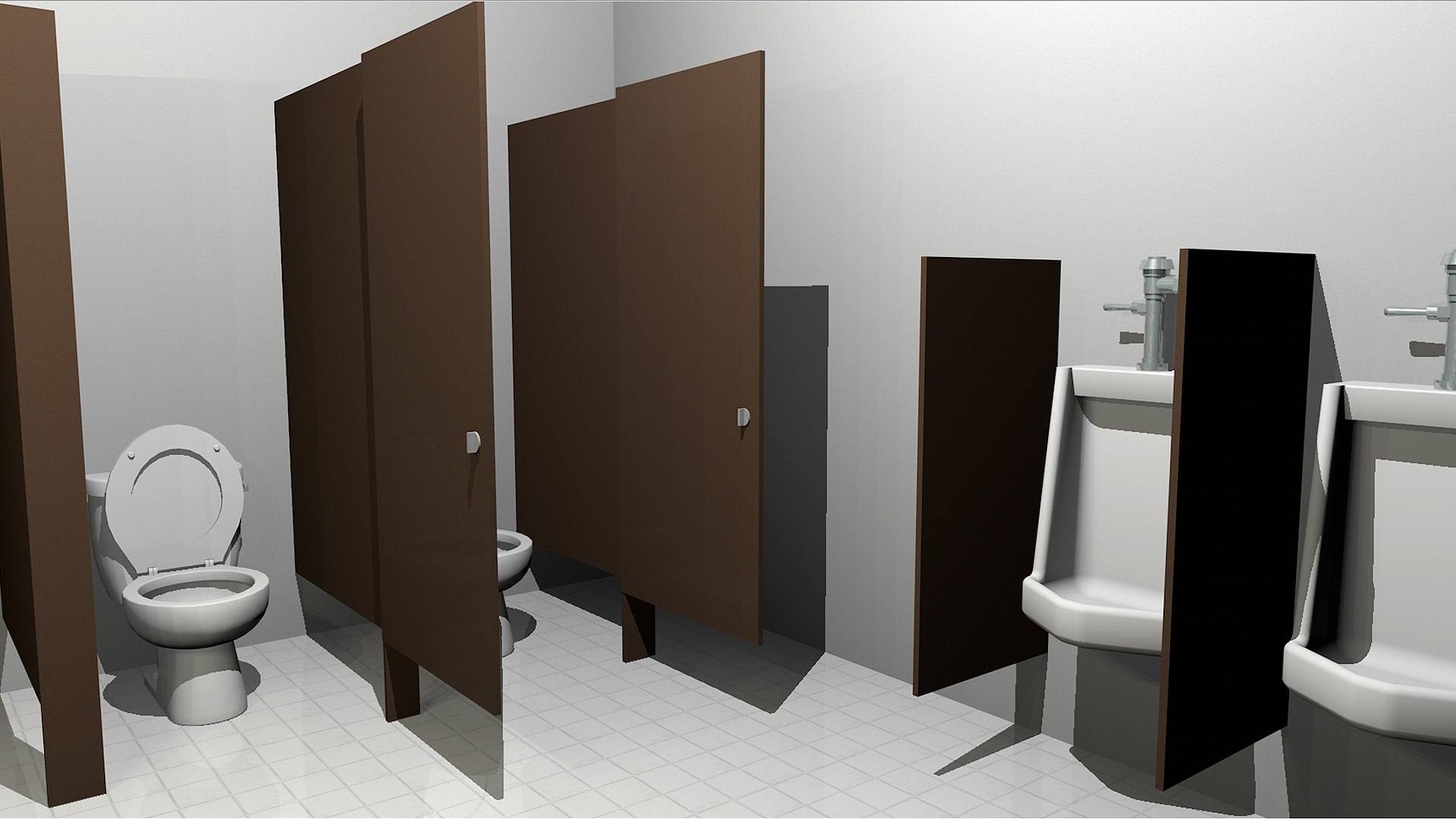 3D Public Restroom Set Model - TurboSquid 2260077