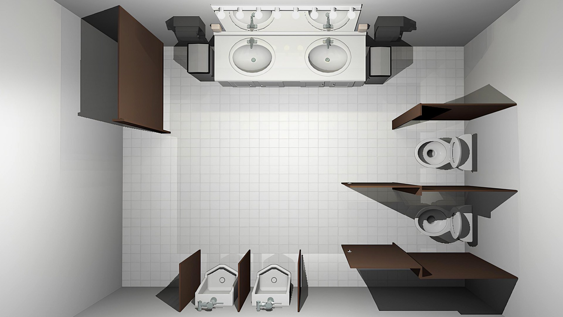 3D Public Restroom Set Model - TurboSquid 2260077