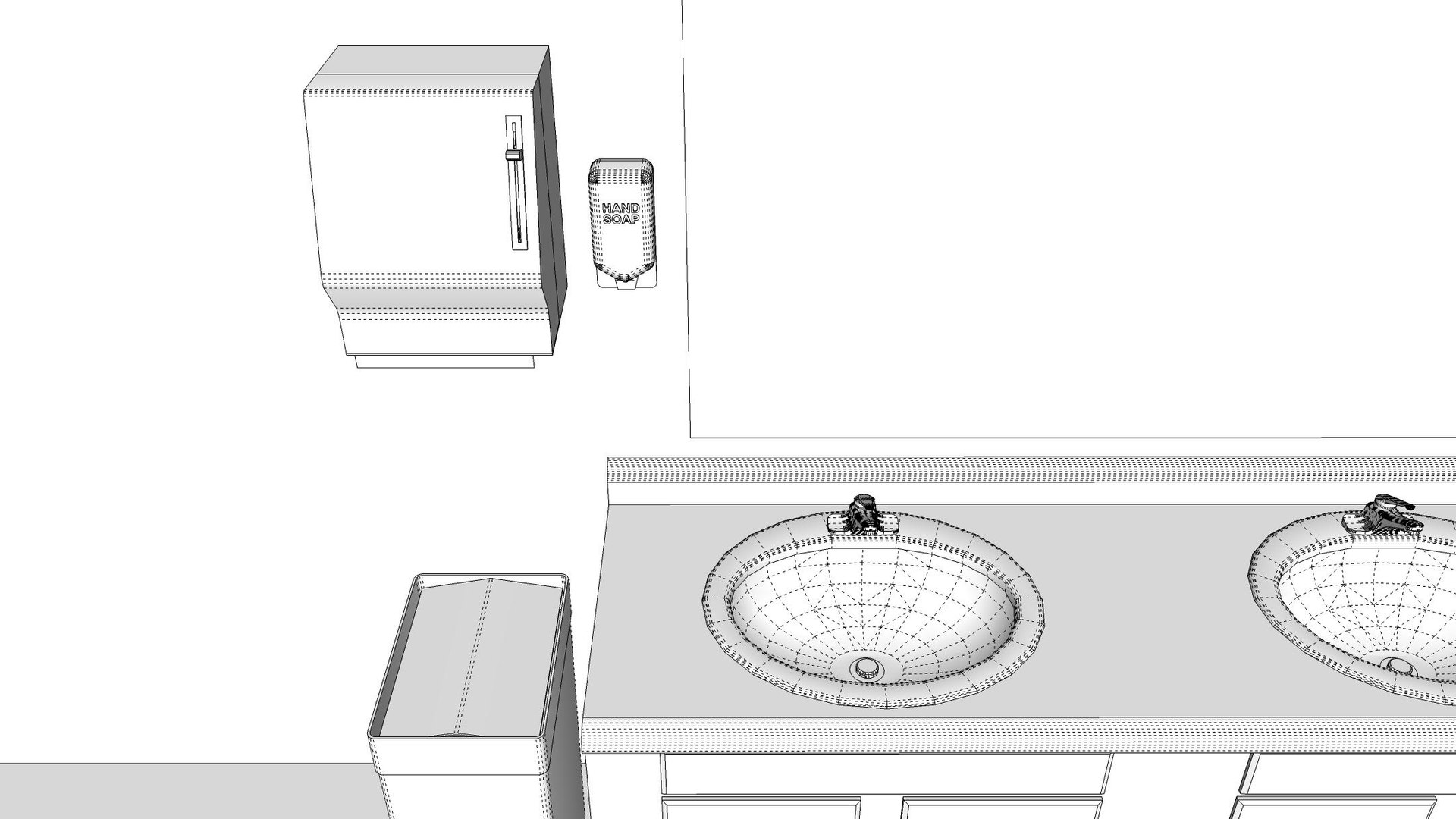 3D Public Restroom Set Model - TurboSquid 2260077