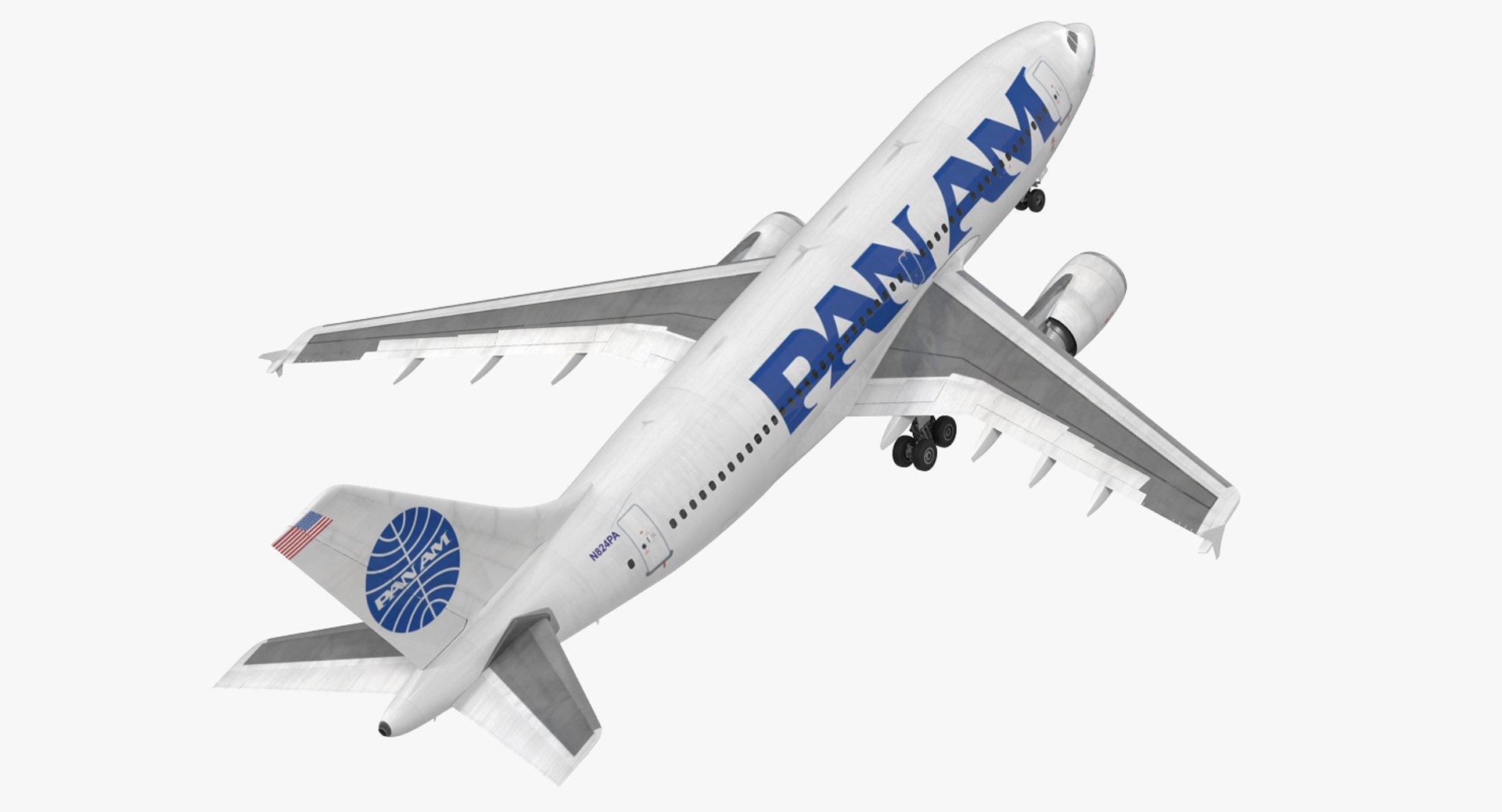 airbus a310-300 pan american 3d max