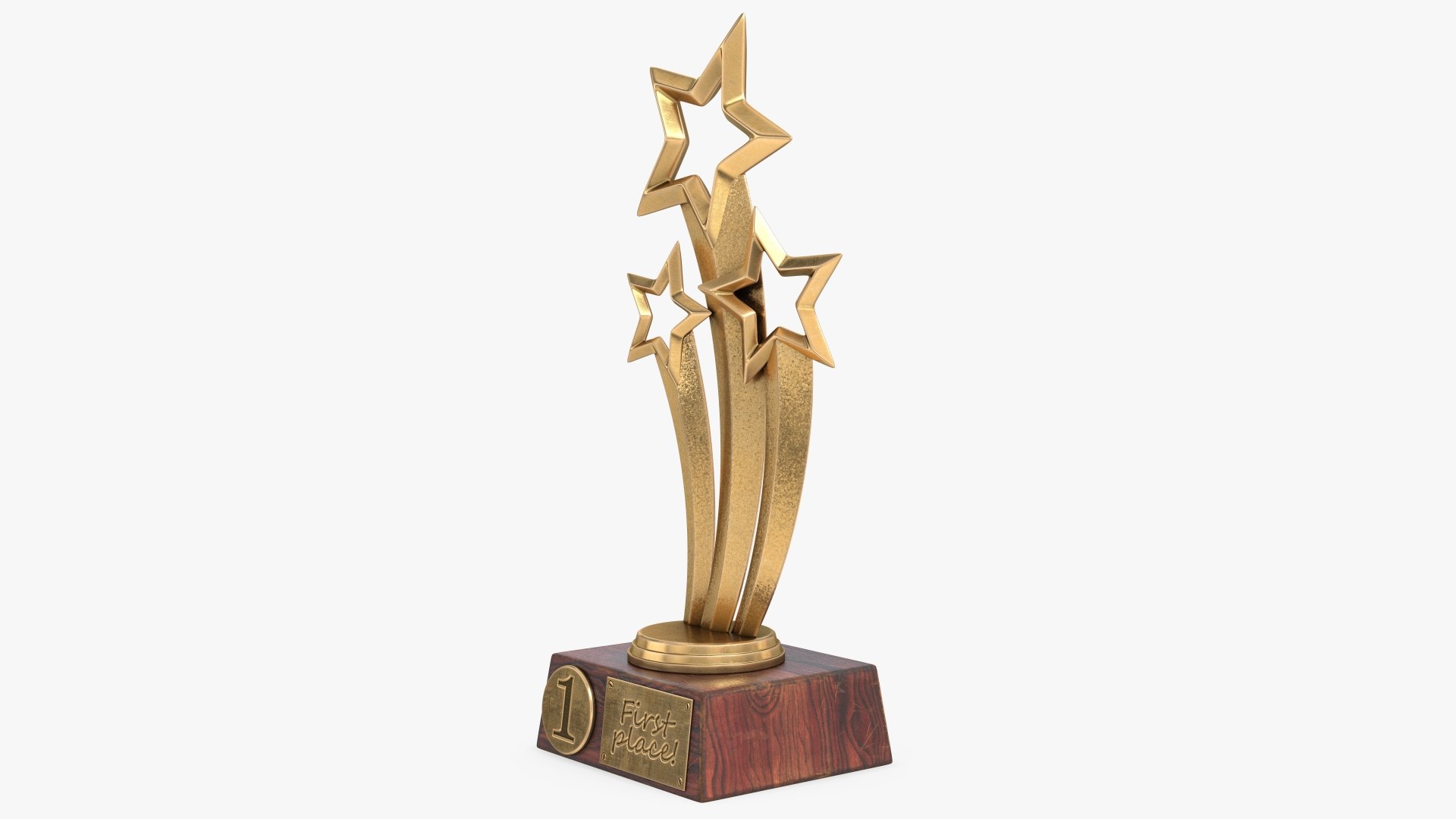 3D Model Three Stars Trophy - TurboSquid 2088091