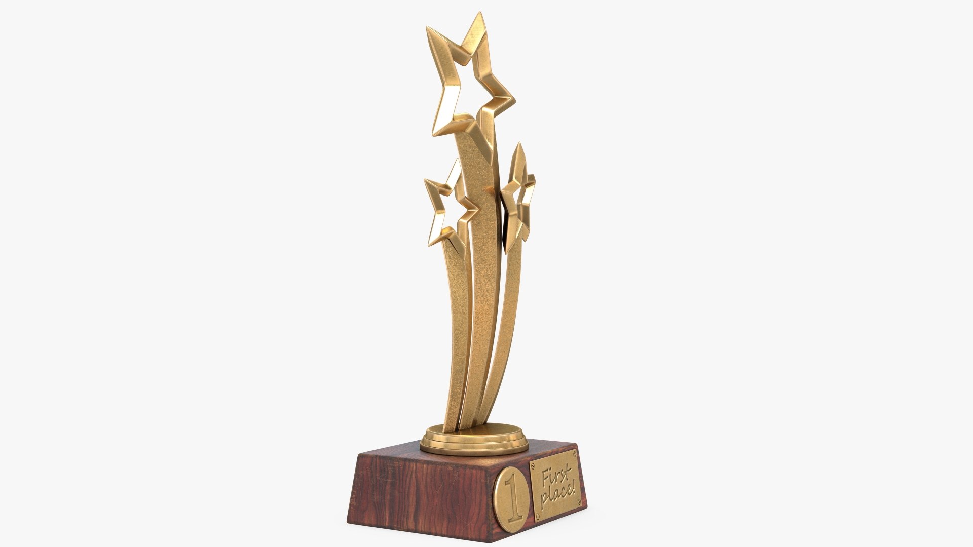 3D Model Three Stars Trophy - TurboSquid 2088091