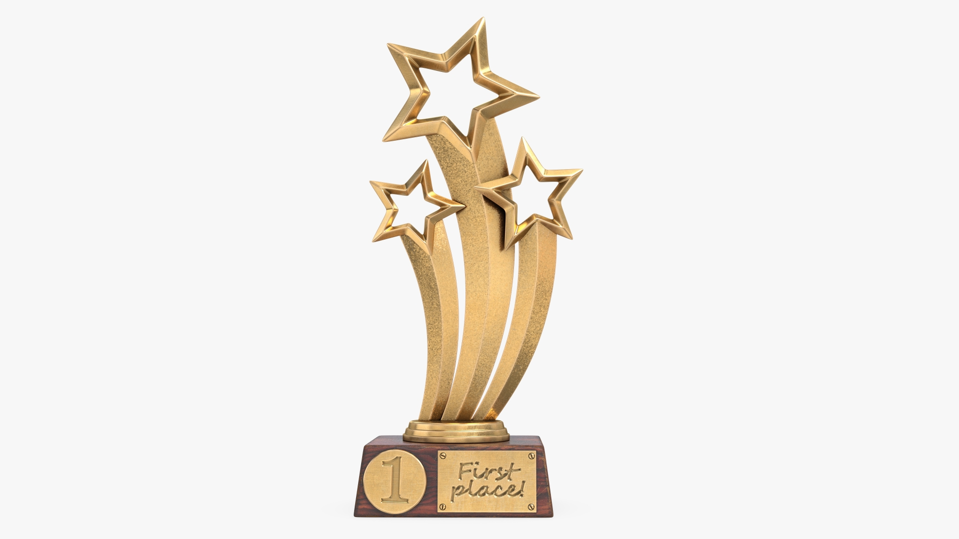 3D Model Three Stars Trophy - TurboSquid 2088091