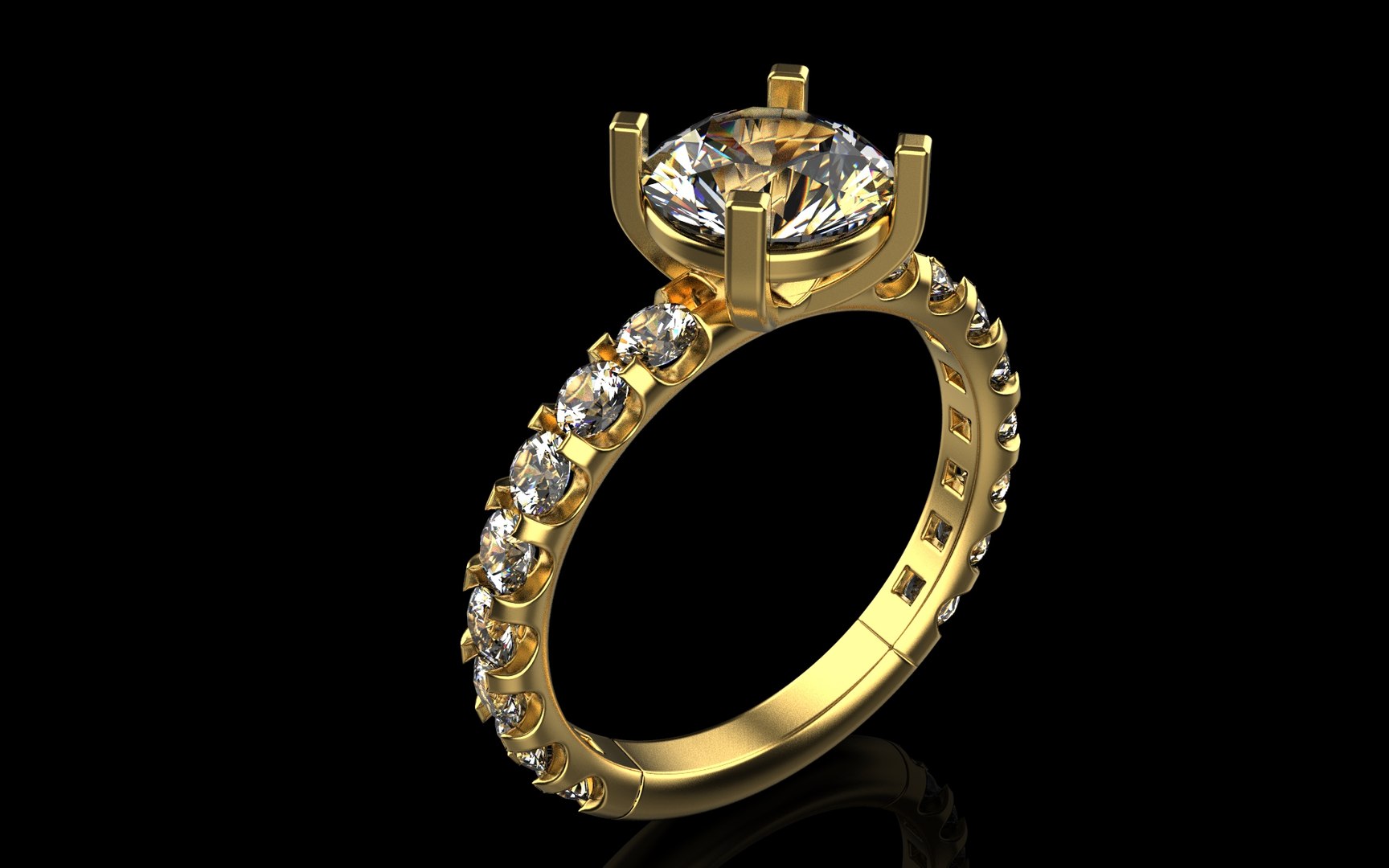 Engagement Ring 1 3D Model - TurboSquid 2122401