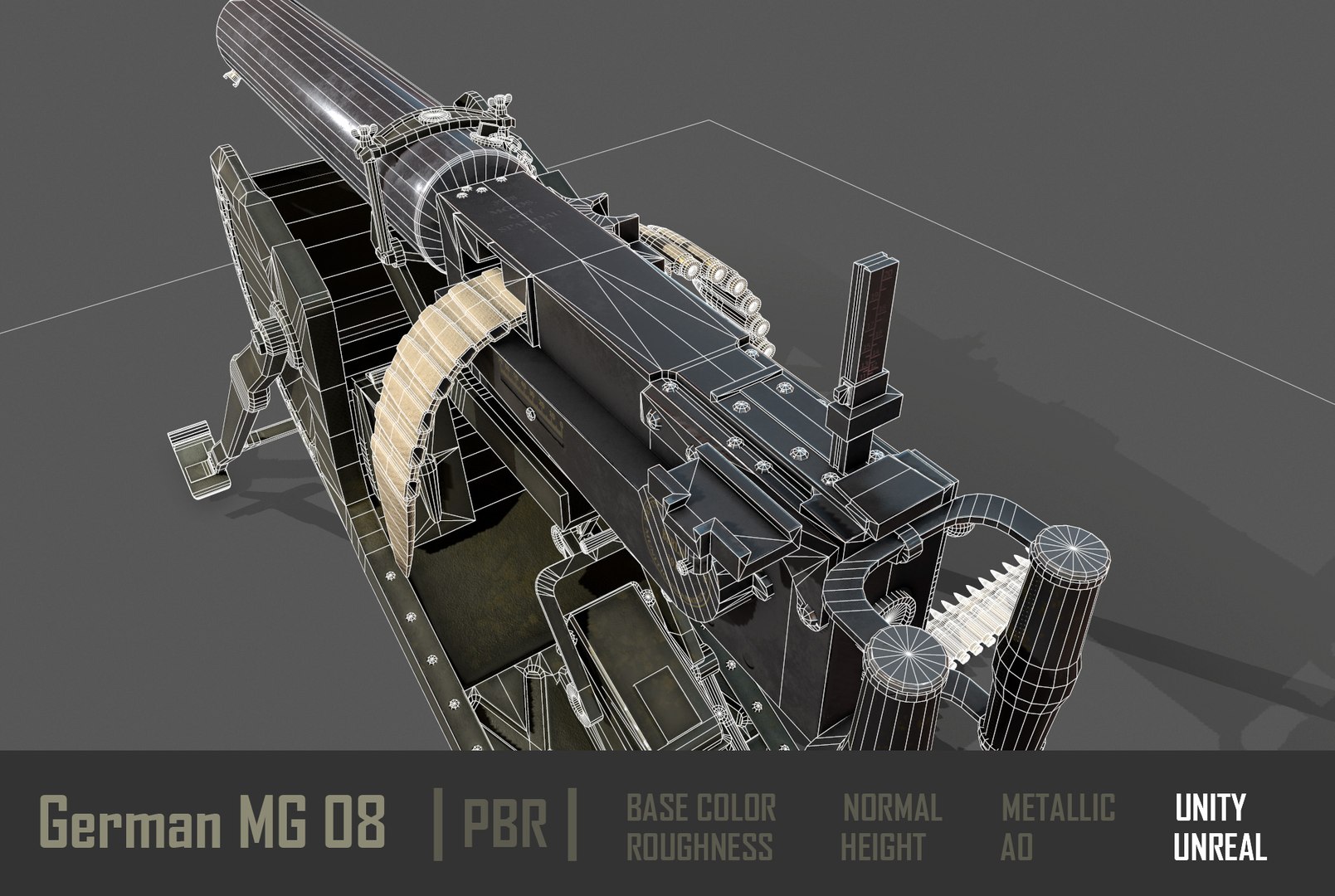German MG-08 Machine Gun 3D - TurboSquid 1729524