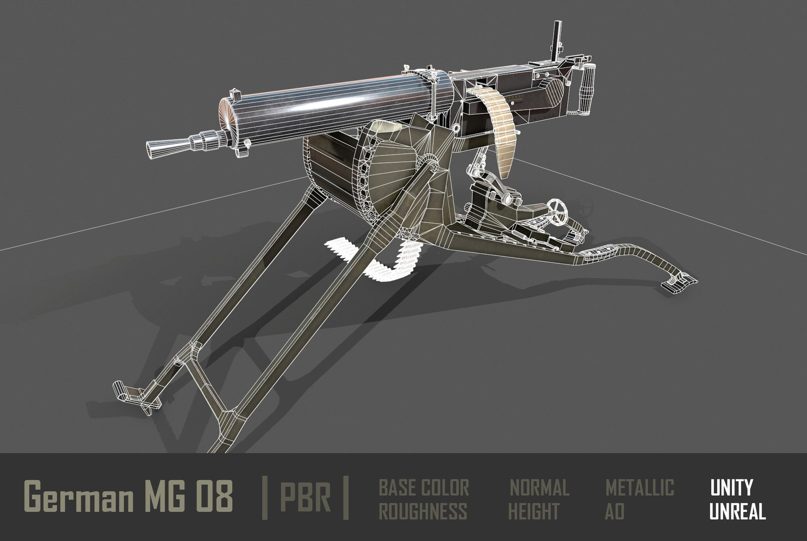 German MG-08 Machine Gun 3D - TurboSquid 1729524
