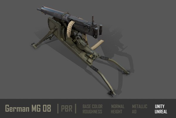 German MG-08 Machine Gun 3D - TurboSquid 1729524