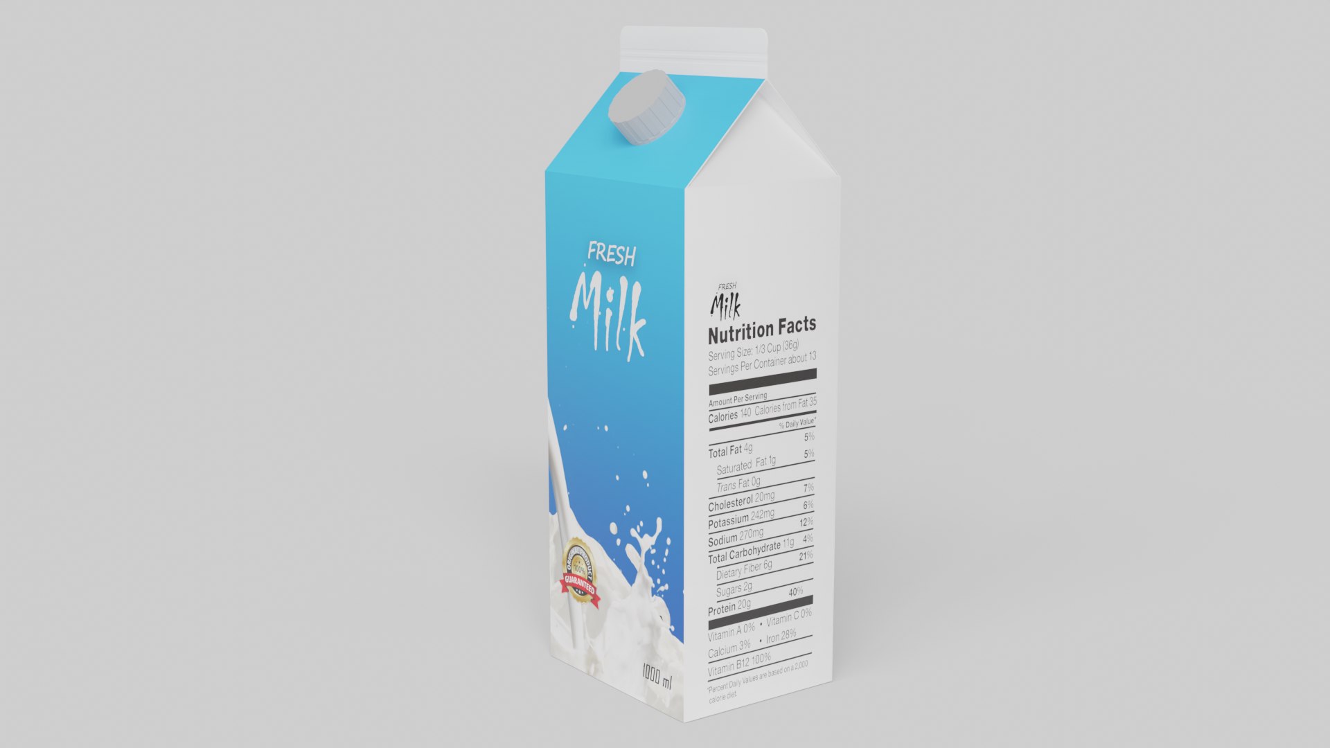 Milk Carton Model - TurboSquid 2209590