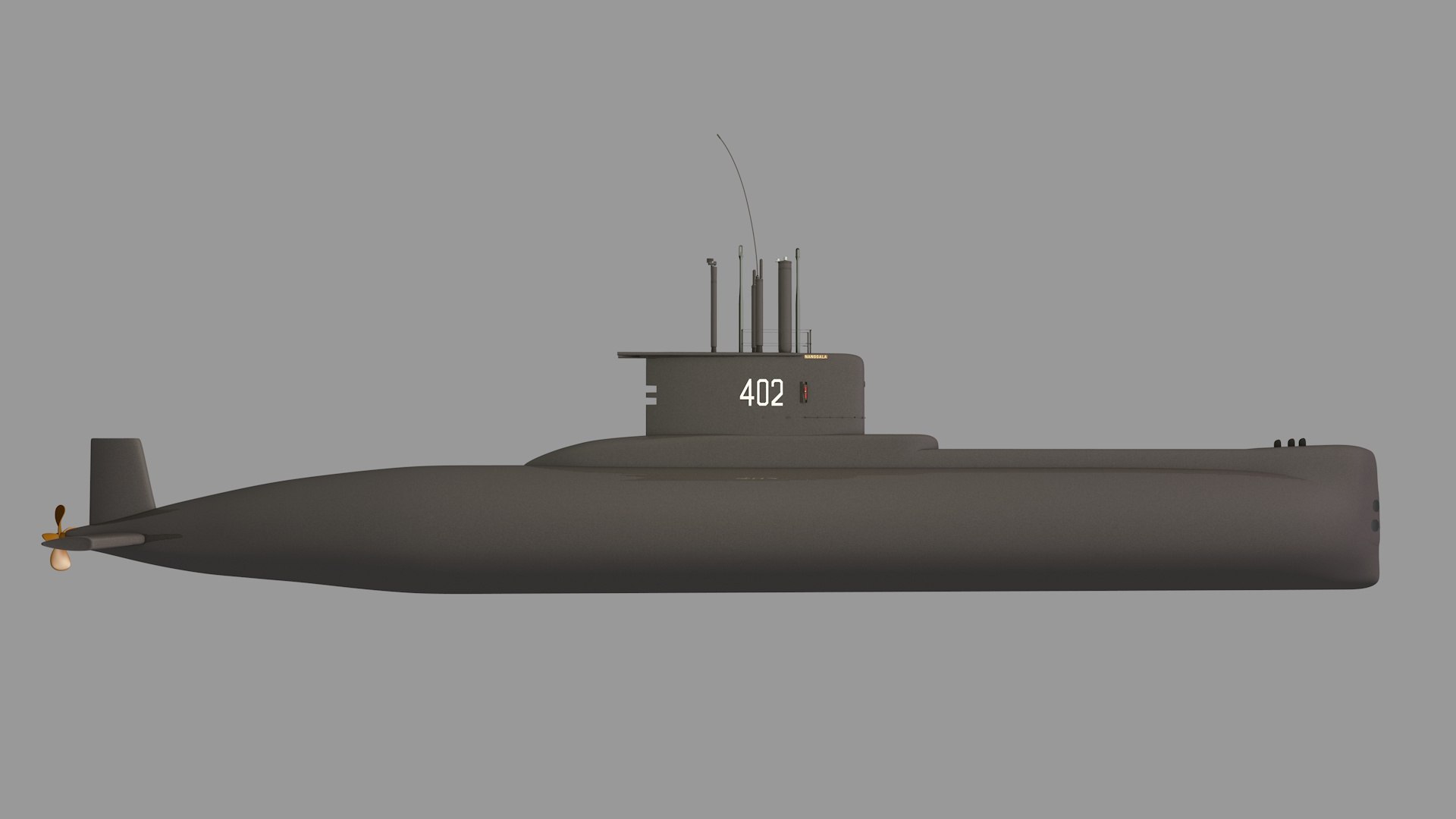 modelo 3d KRI NANGGALA 402 - TurboSquid 2225153