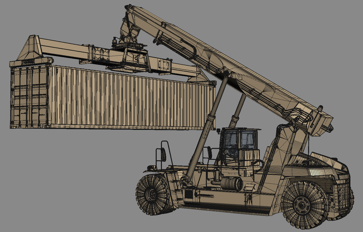 3D model reach stacker generic 40 - TurboSquid 1361551