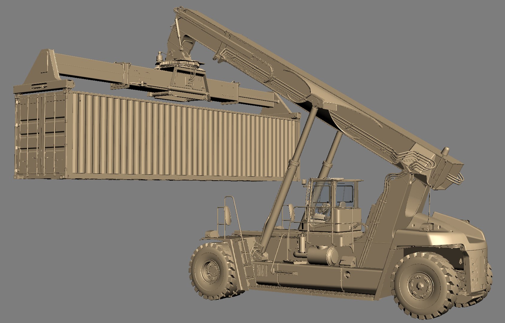 3D model reach stacker generic 40 - TurboSquid 1361551