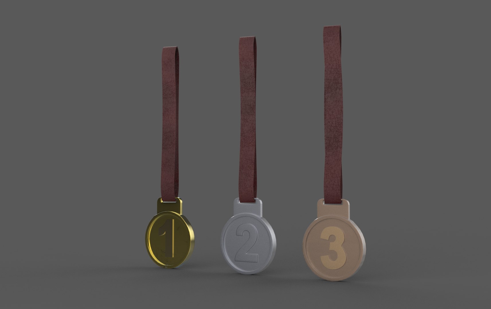 Three Medals 3D Model 3D - TurboSquid 2362068
