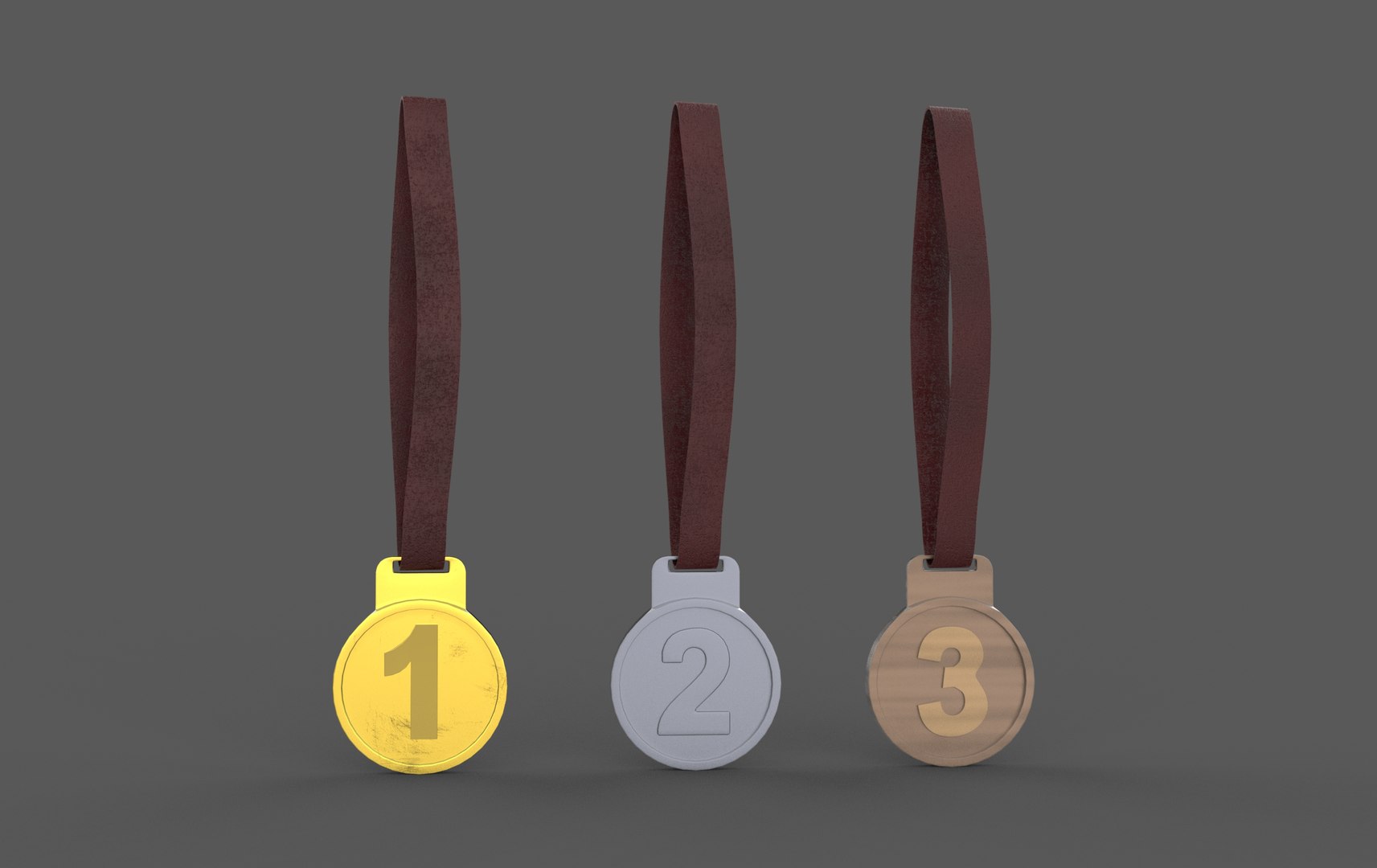 Three Medals 3D Model 3D - TurboSquid 2362068