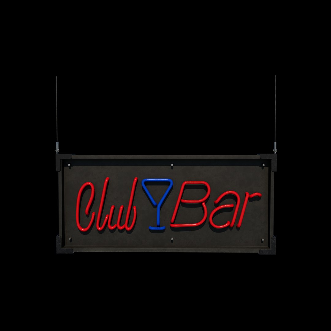 Club Bar LED Neon Sign 3D Model 3D - TurboSquid 2351484
