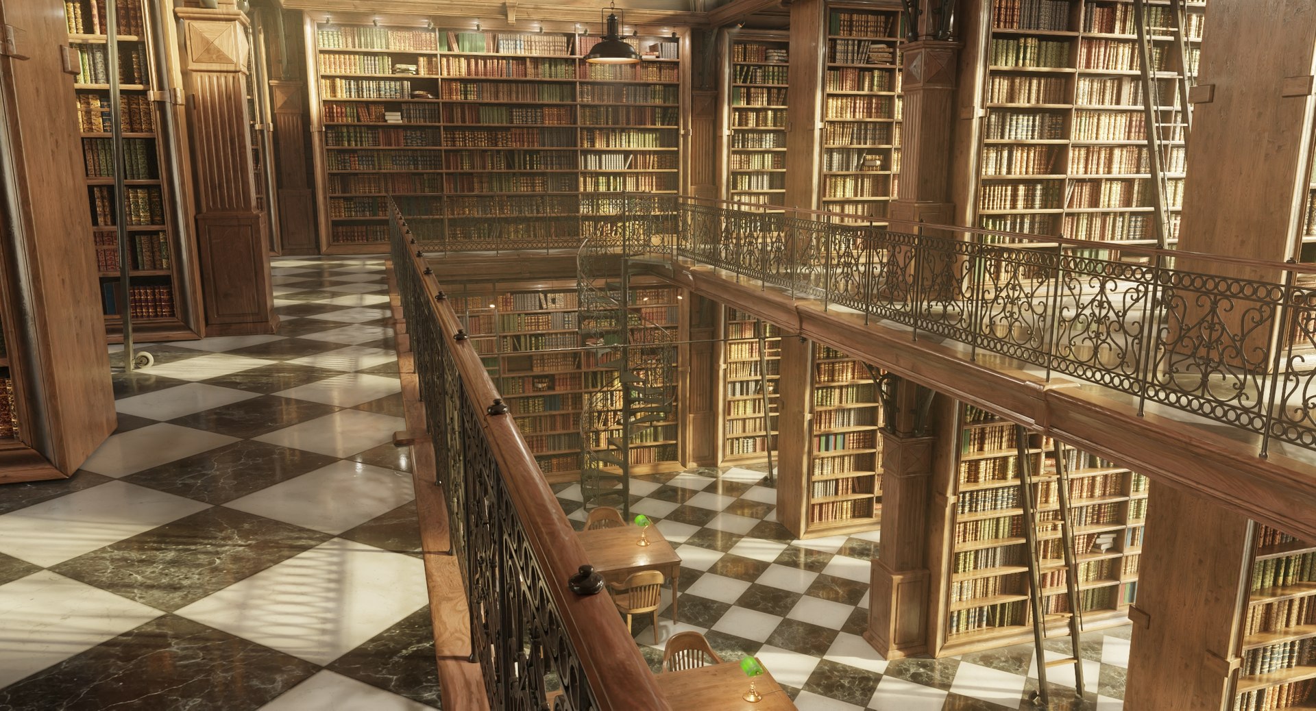 Vintage Library Interior 3D Model - TurboSquid 1972552