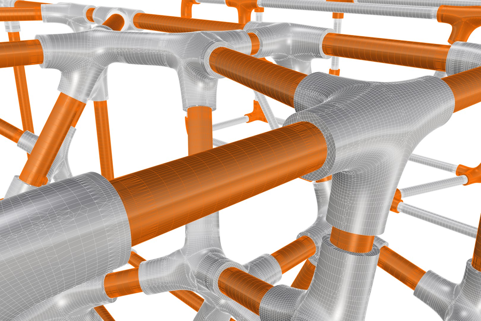Pipes Structure With Joints 3D Model - TurboSquid 1972056