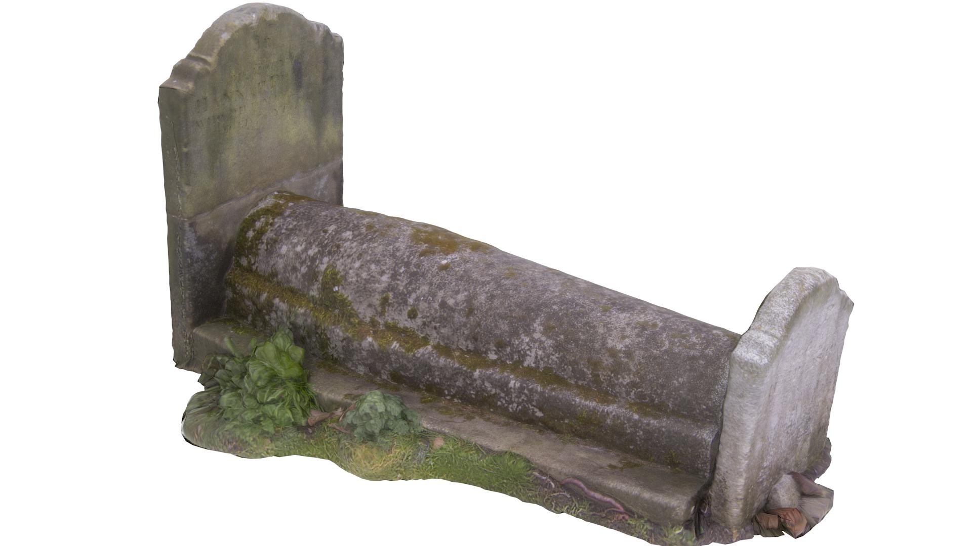 Grave Gravestone Cloverleaf 3d Model