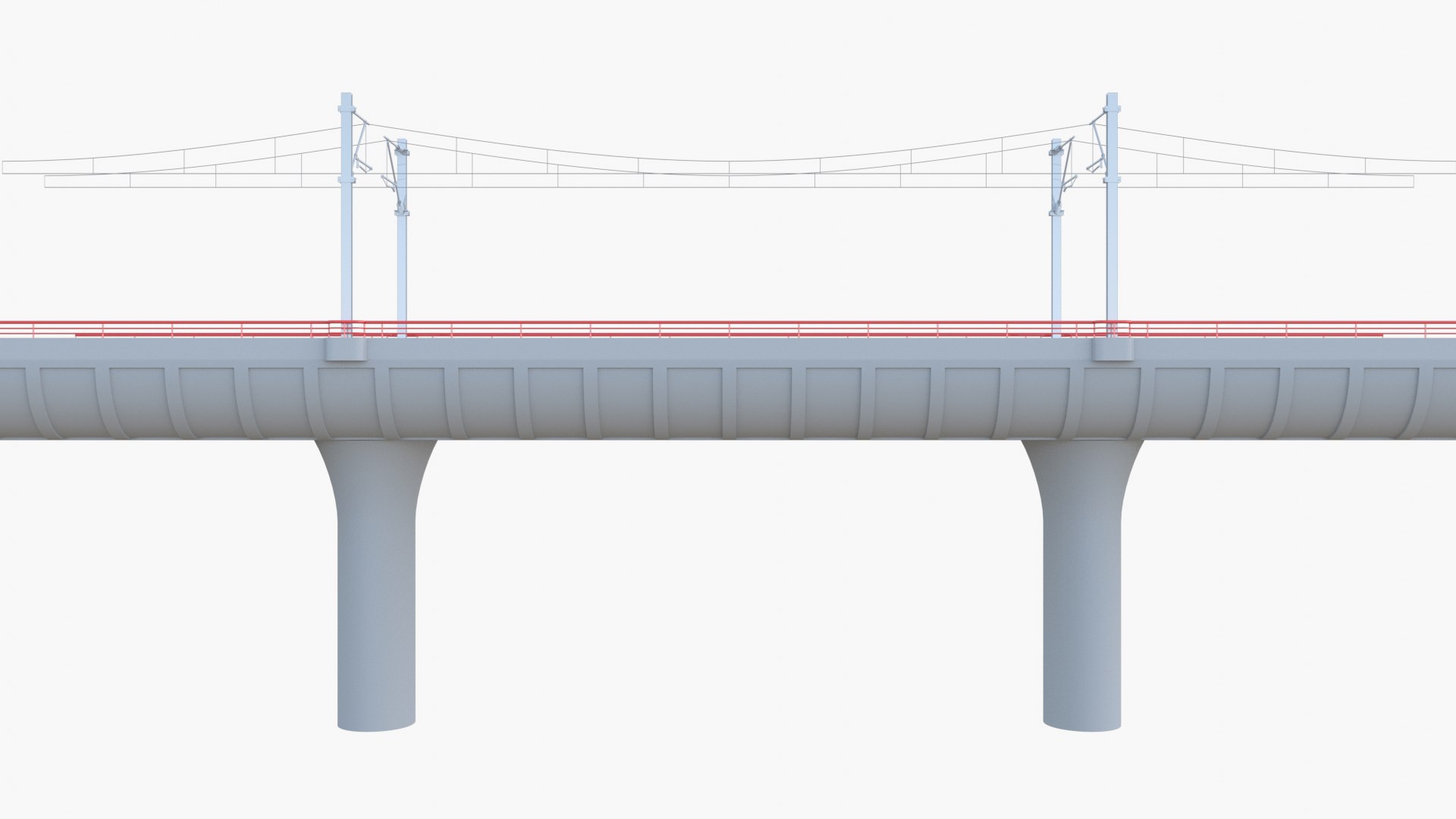 Railway Bridge Segment 3D Model - TurboSquid 1746438