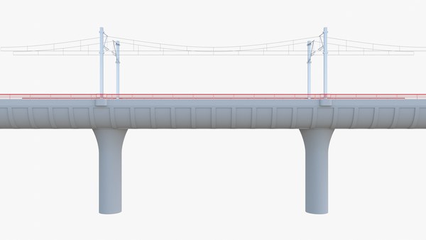 Railway bridge segment 3D model - TurboSquid 1746438
