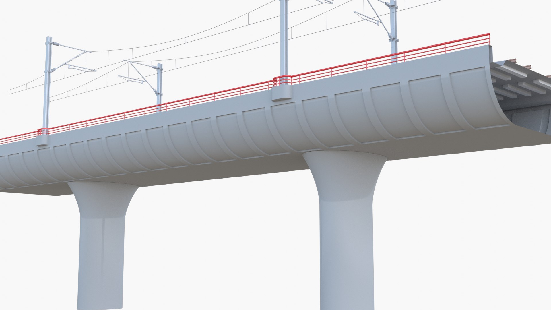 Railway Bridge Segment 3D Model - TurboSquid 1746438