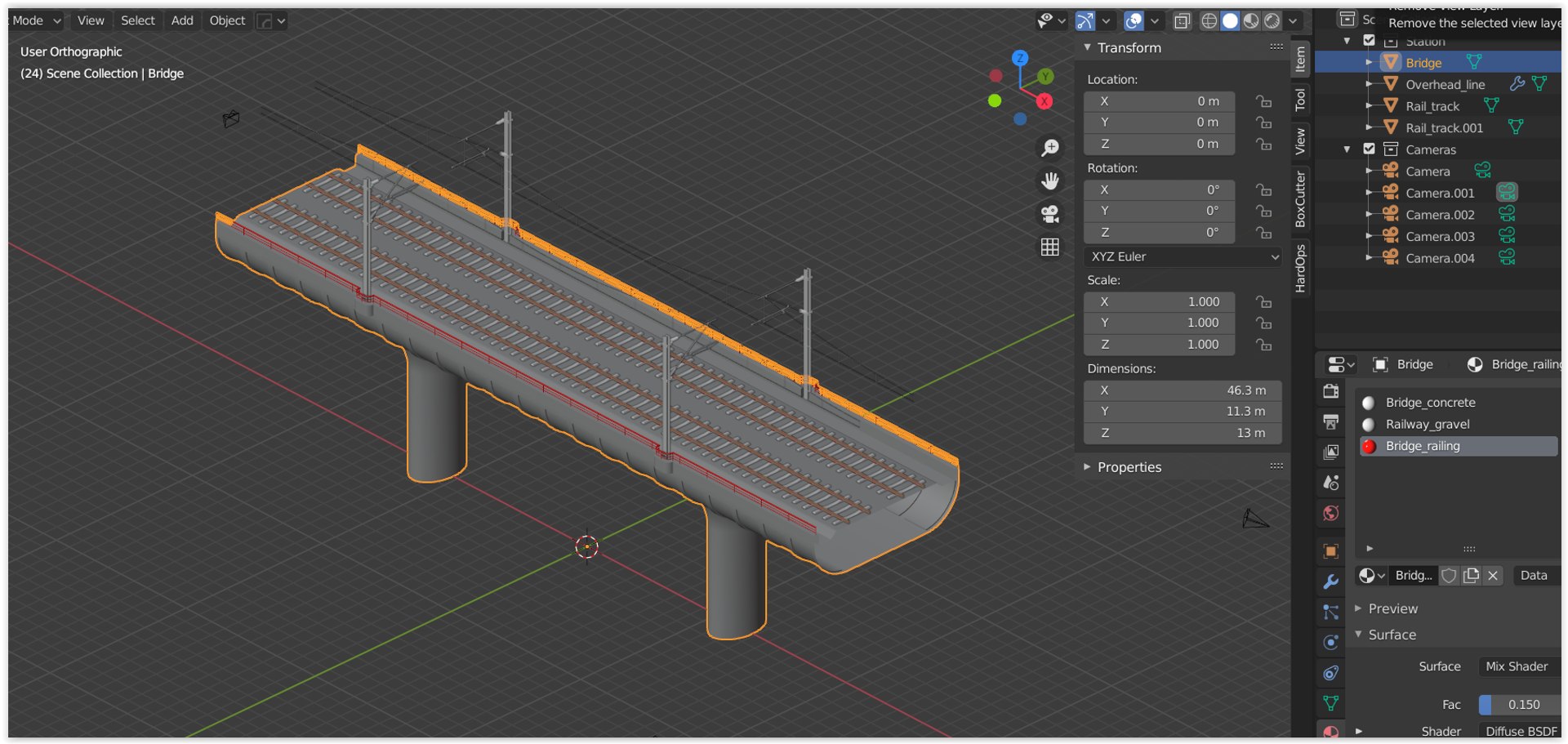 Railway Bridge Segment 3D Model - TurboSquid 1746438