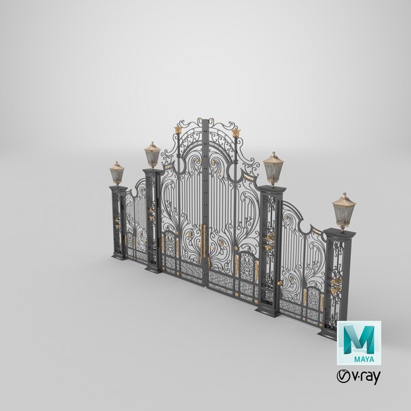 Iron gate classic 3D model - TurboSquid 1681117