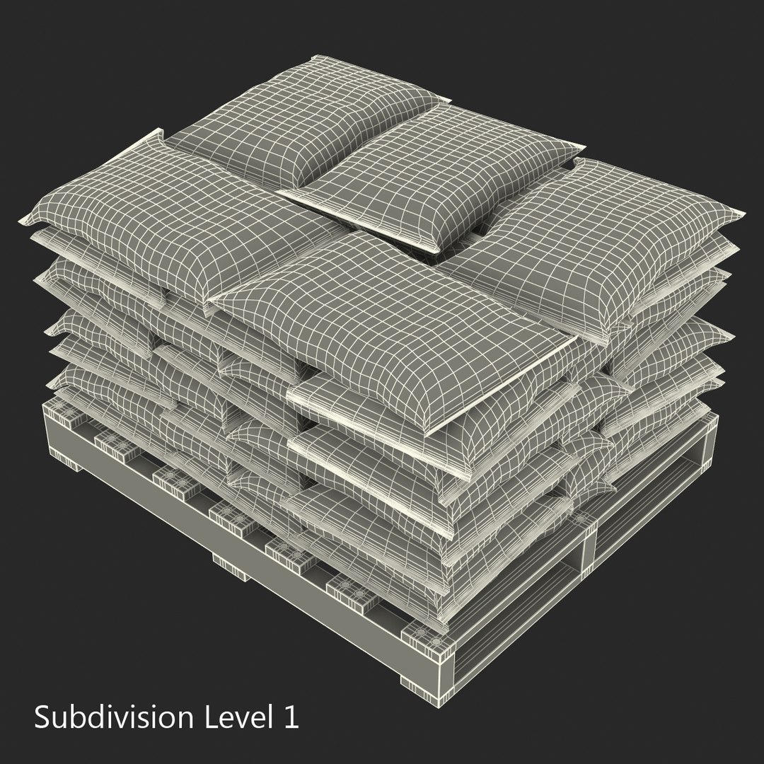 3d pallet cement bags