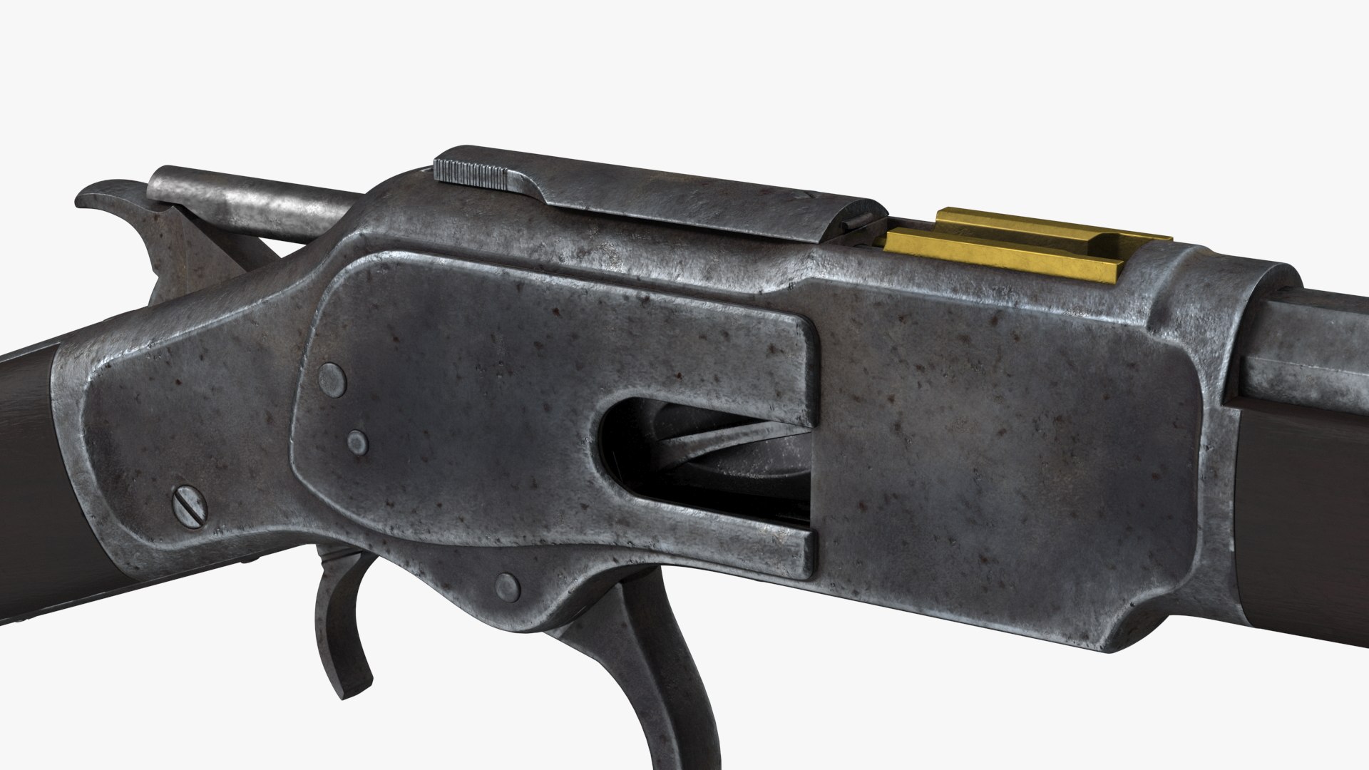 3D Winchester Model 1873 Lever Action Rifle Rigged model - TurboSquid ...