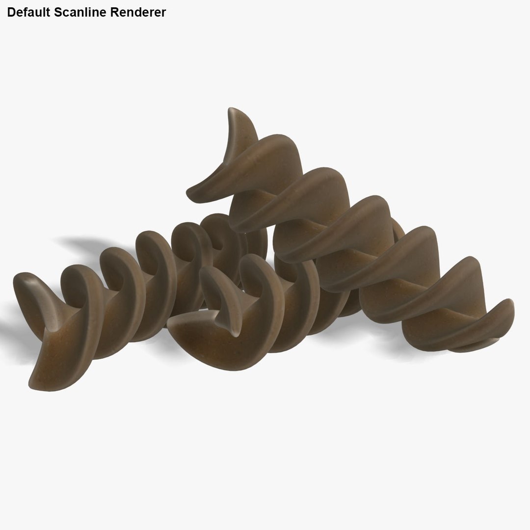 Wheat Spiral Pasta 3D Model - TurboSquid 1208951