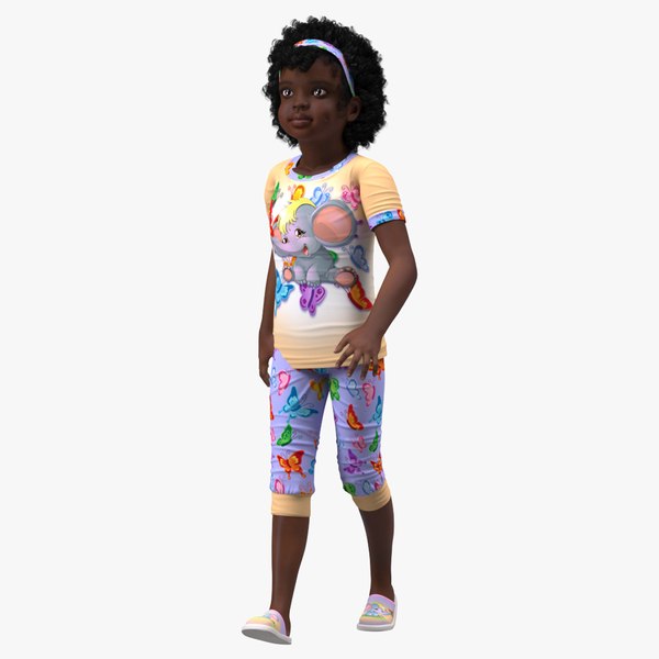 Black Child Girl Home Style Rigged for Maya 3D 모델 - TurboSquid 1954366
