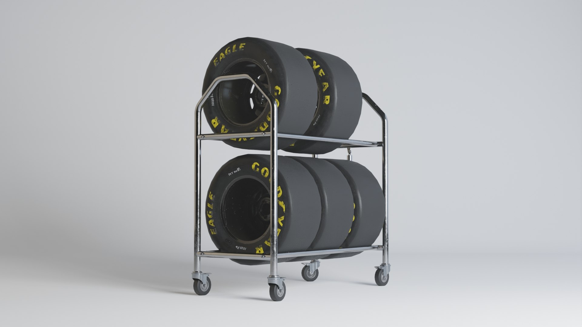 Wheel Tire Trolley 4 PBR 3D - TurboSquid 1979208